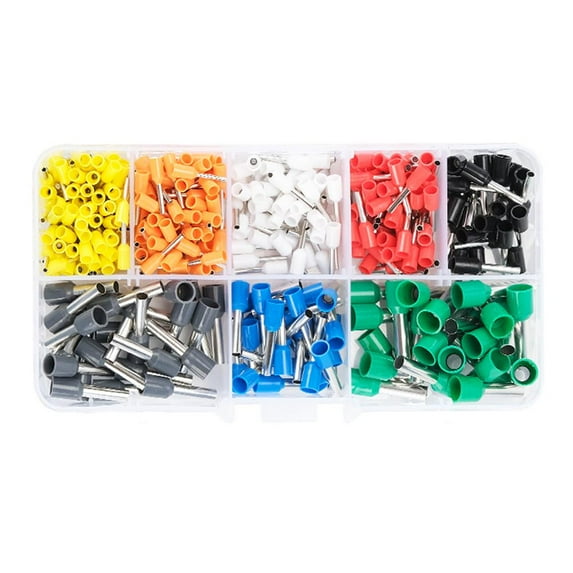400PCS Crimp Terminals Electrical Tube Terminals Suit VE Tubular Block ...
