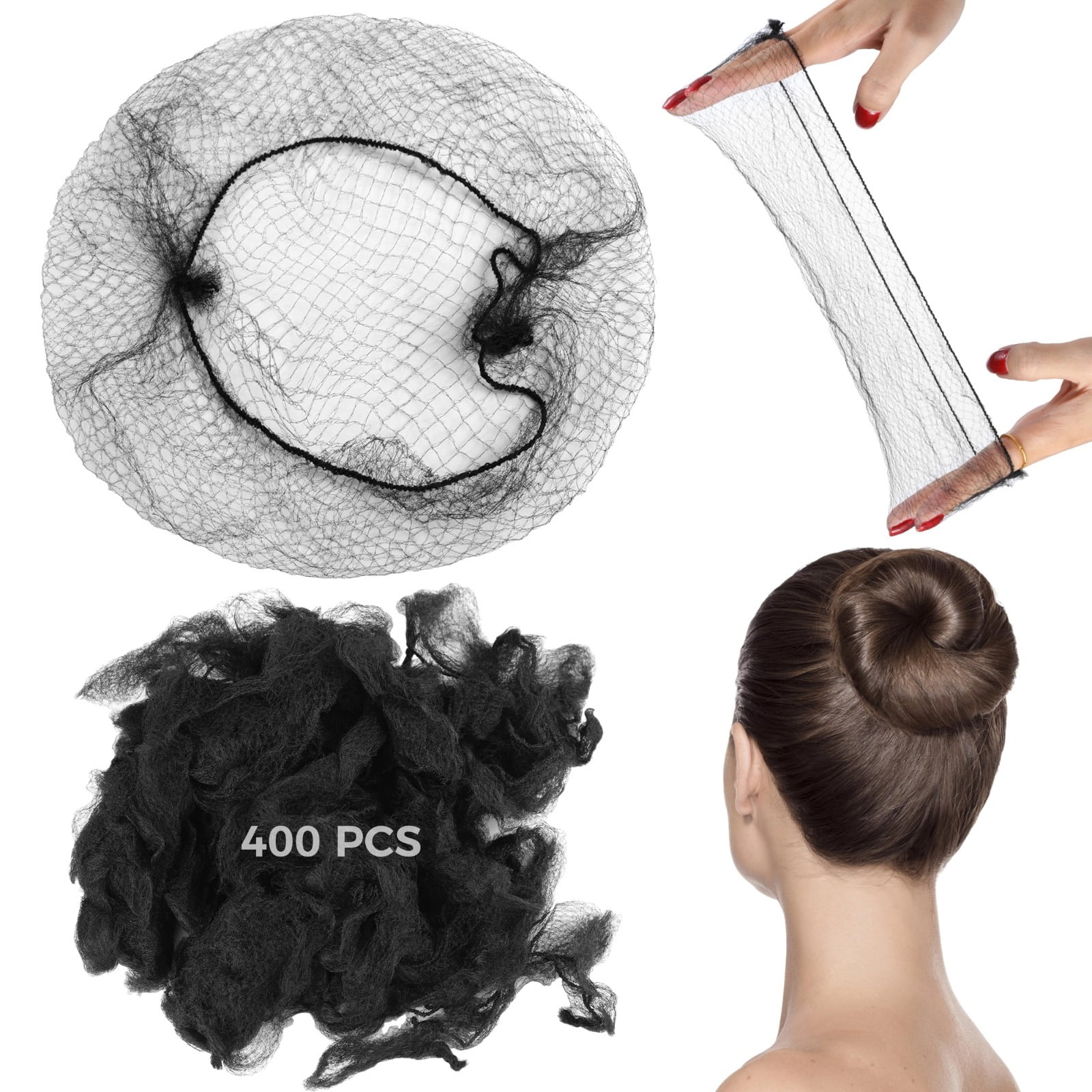 400PCS Hair Nets for Women, Invisible Hair Nets for Barbershop Service ...