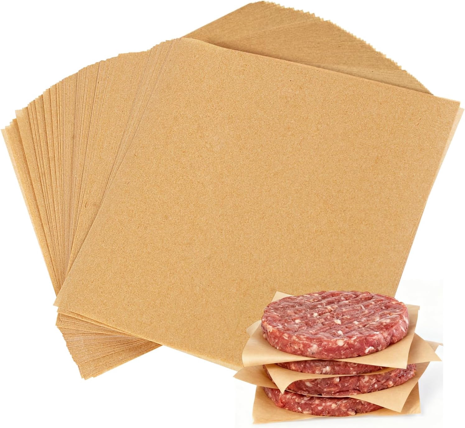 400PCS Patty Paper, 6x6 In Unbleached Parchment Paper Squares, Non ...