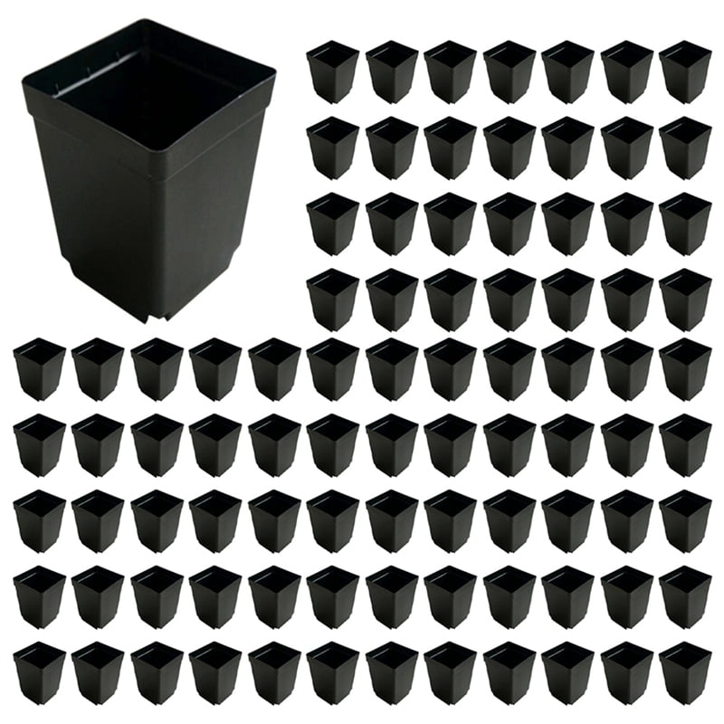 400PCS Plant Disposable Flower Pot Small Black Square Cutting Seedling ...