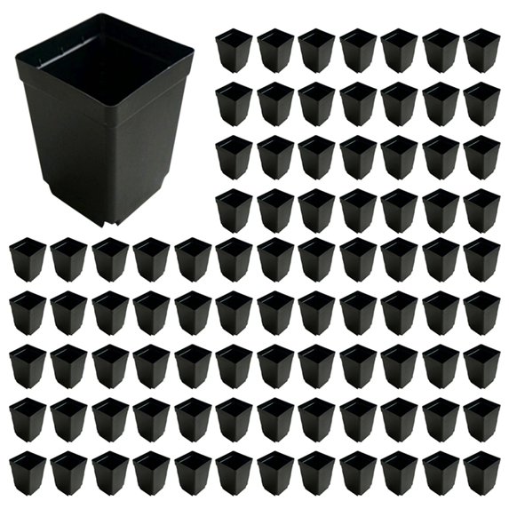 400PCS Plant Disposable Flower Pot Small Black Square Cutting Seedling ...