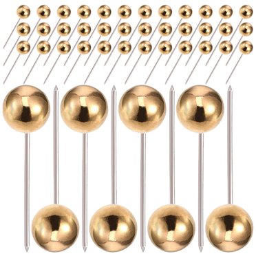Uxcell Push Pins Round Head Thumb Map Tacks Steel Point, Silver Tone ...