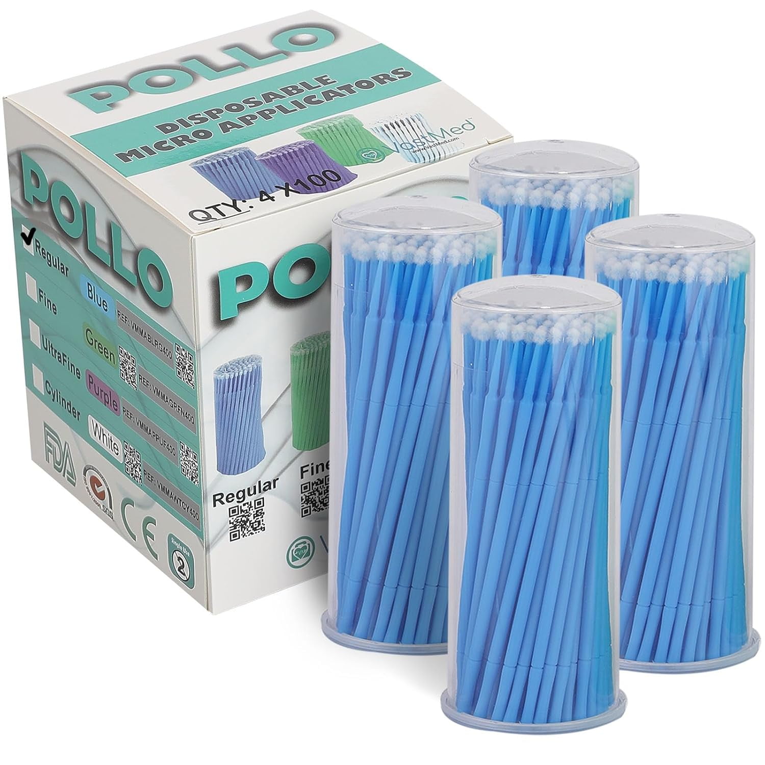 400PCs Dental Grade Disposable Dental Pollo Microbrush Applicators by ...