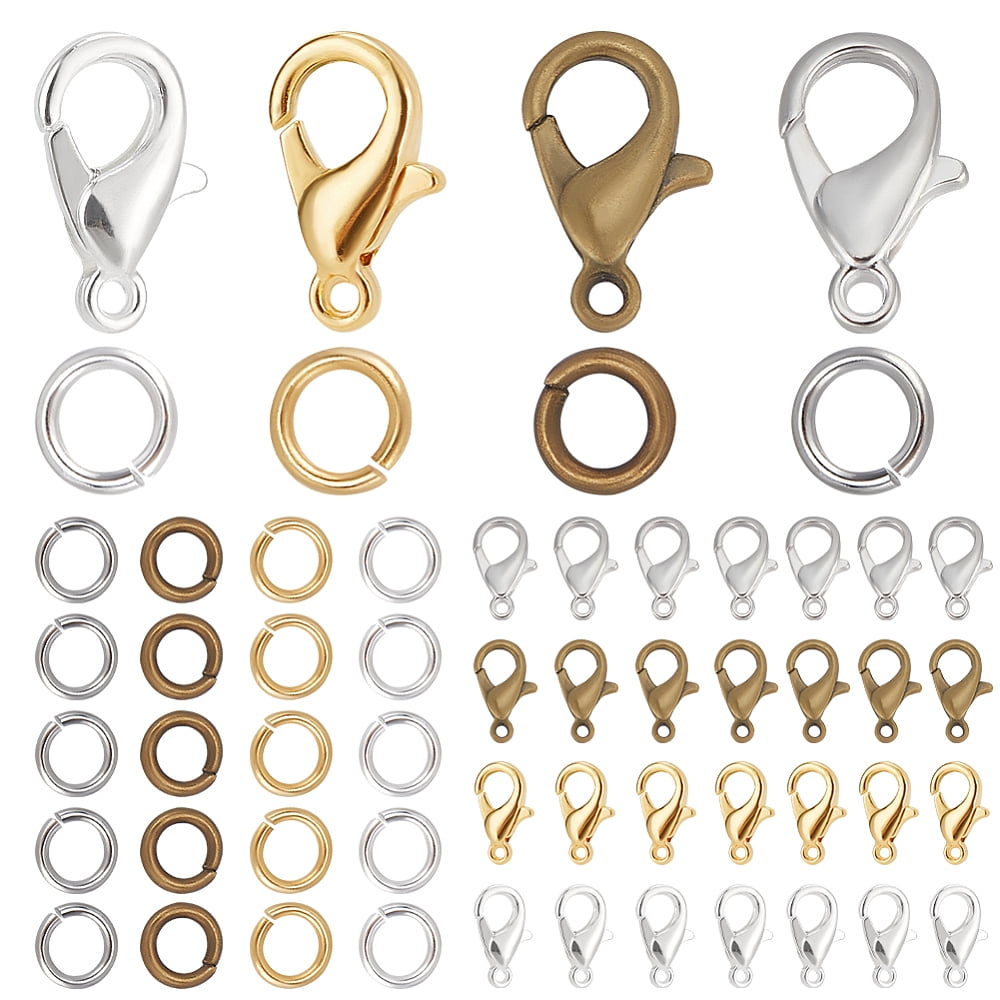400Pcs 4 Colors Zinc Alloy Lobster Claw Clasps Parrot Trigger Clasps ...
