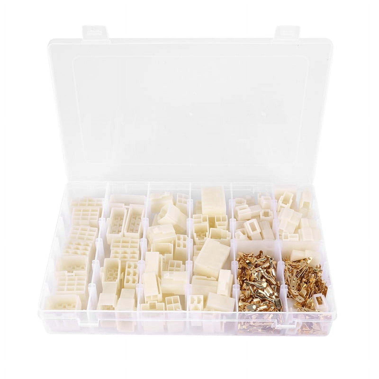 400Pcs 6.3mm 1 2 3 4 6 8 9 Pin Header Crimp Wire Terminals Kit ...