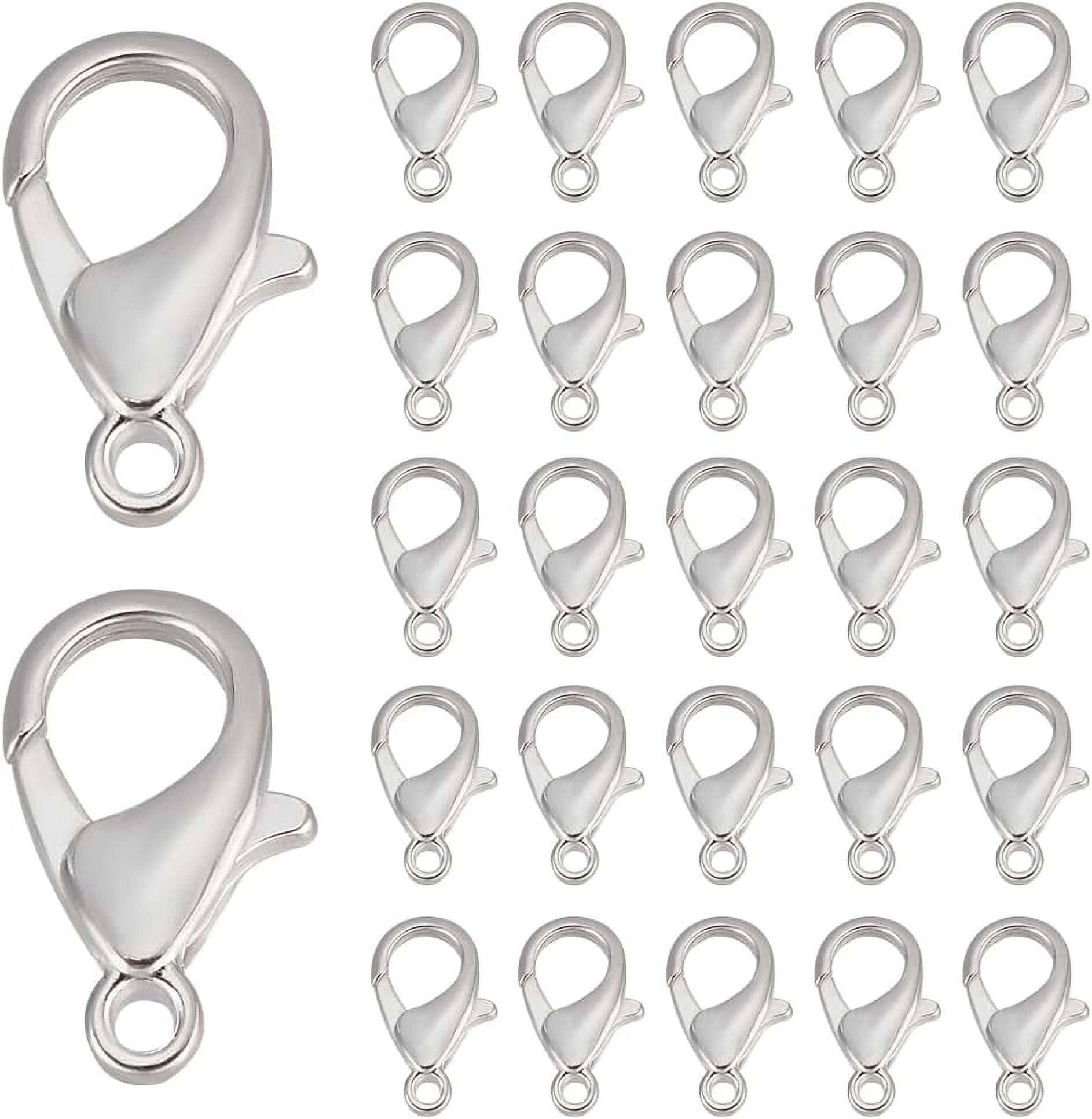 400Pcs 8 Colors Silver Lobster Claw Clasp Lobster Clasps Bulk Alloy ...