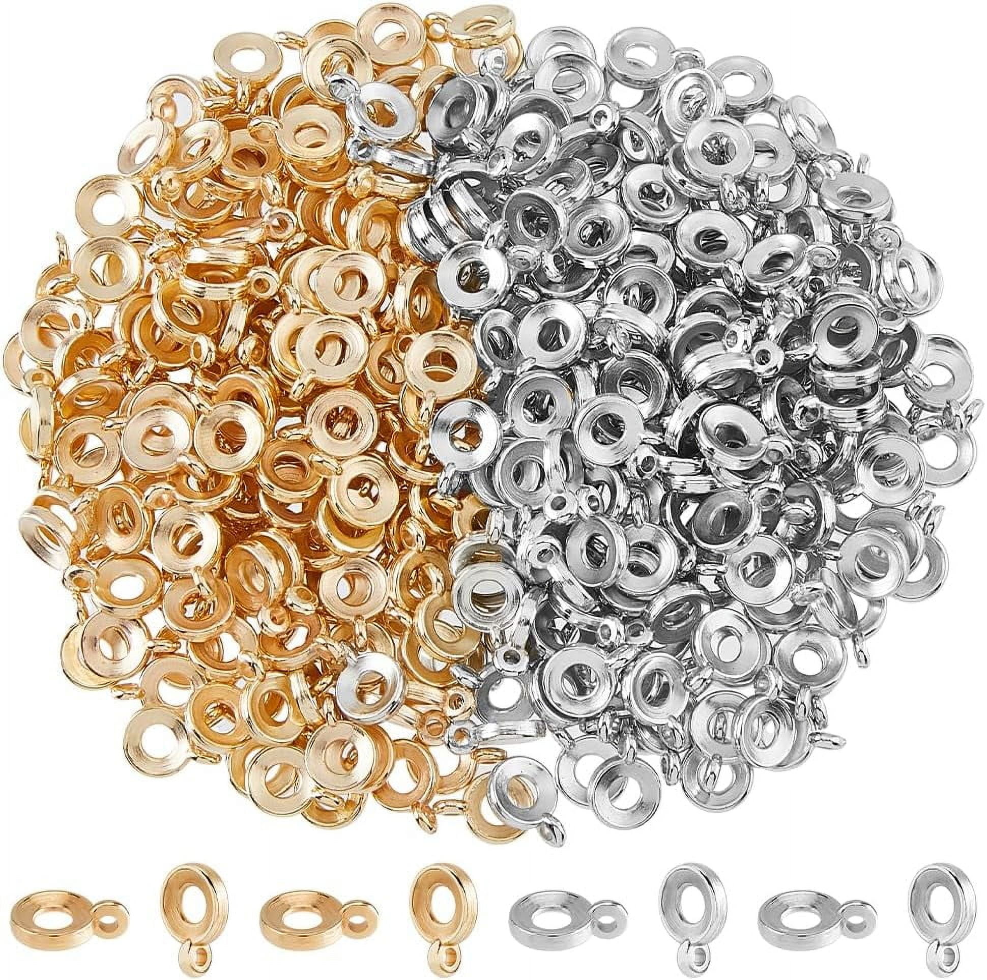 400Pcs Bail Bead 8mm Wide Hanger Bead CCB Plastic Charm 3mm Bail Tube ...