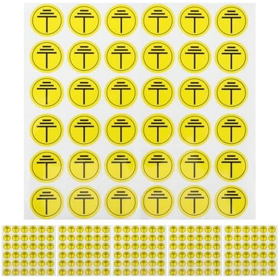 400Pcs Electrical Grounding Stickers Safety Protective Earth Warning ...