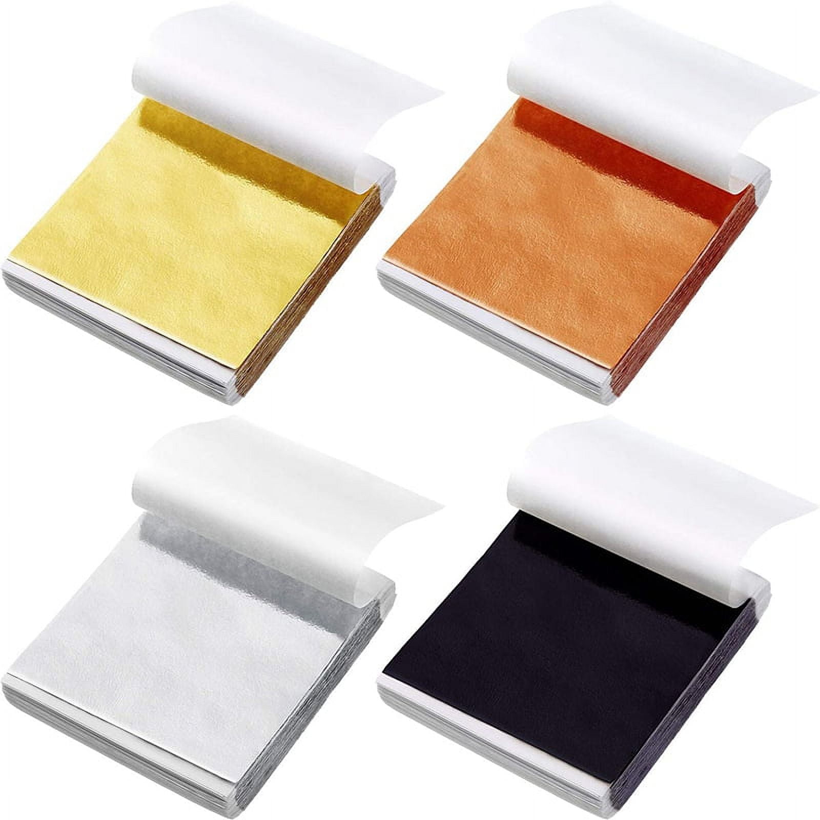 400Pcs Imitation Gold Silver Copper Foil Papers Leaf Flake Sheets ...