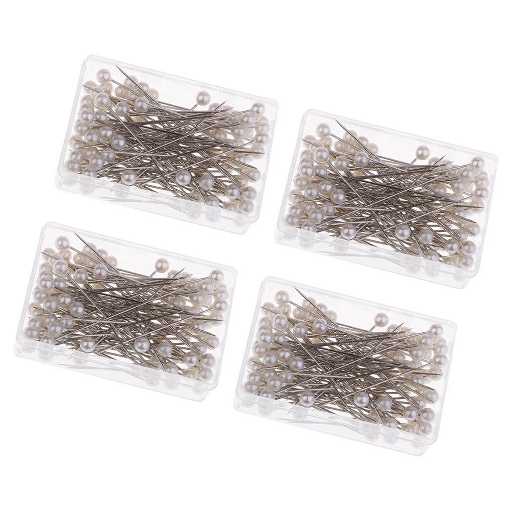400Pcs Pearl Head Straight Pins Wedding Craft Sewing Pins - Walmart.com