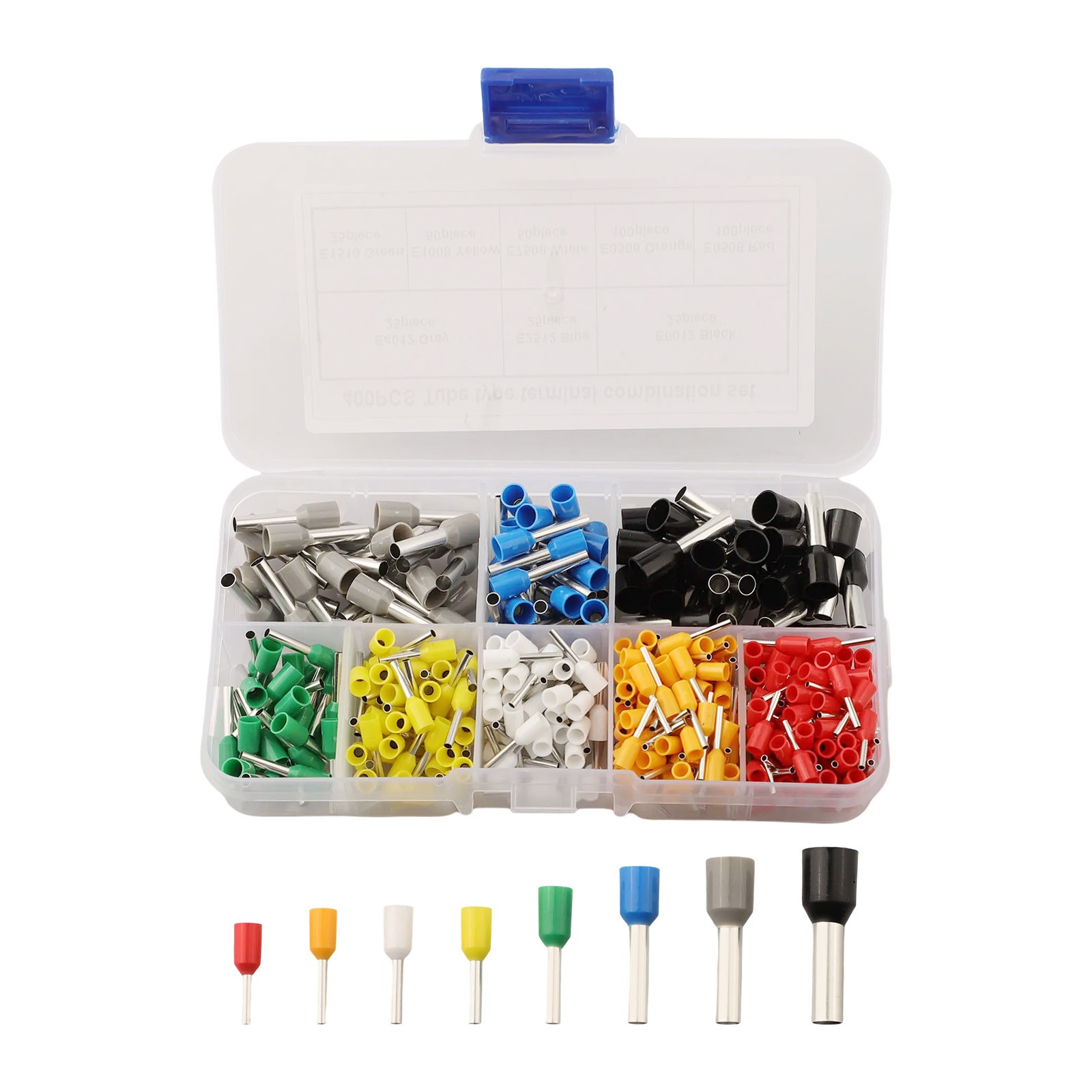 400Pcs Pin Tube Terminal 8 Specifications Cold Pressed Terminal Pre ...