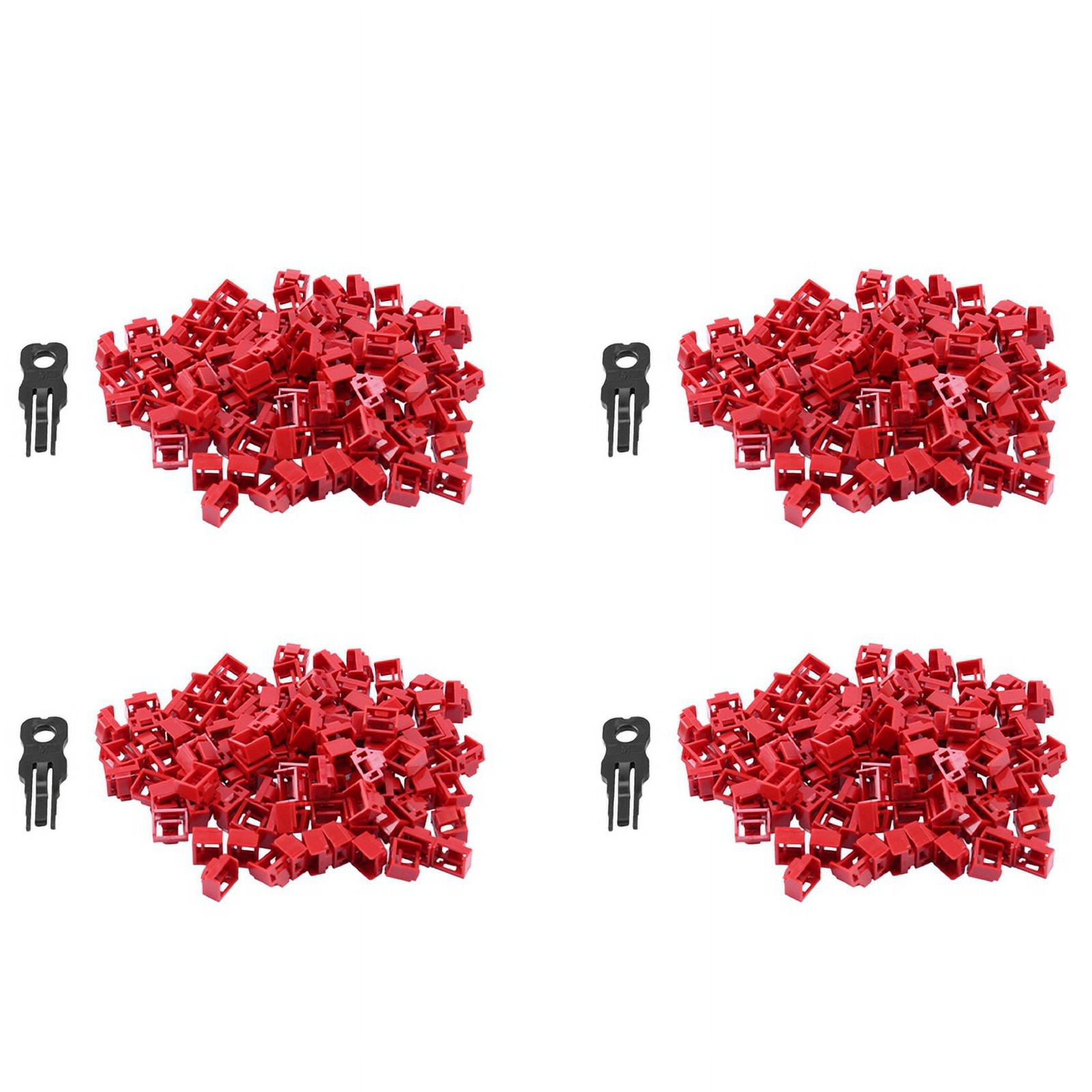 400Pcs Red RJ45 Port Ethernet LAN Hub Anti Dust Cover Plug Cap Blockout ...