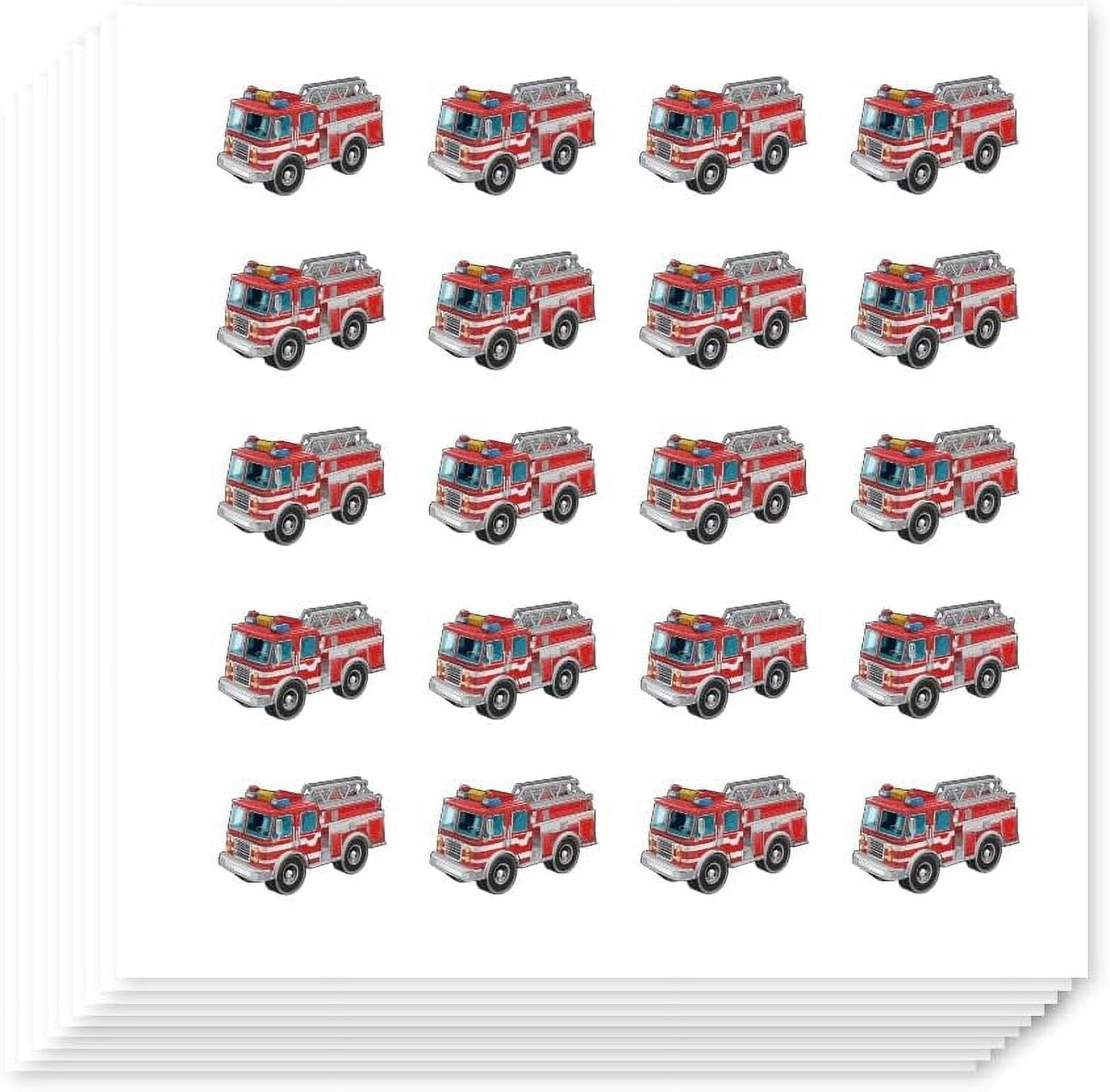 400Pcs Self-Adhesive Planner Stickers Fire Truck Stickers Fire Car ...