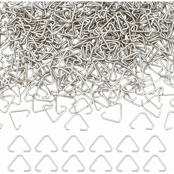 400Pcs Triangle Open Jump Rings Stainless Steel Buckle Clasps Pinch ...