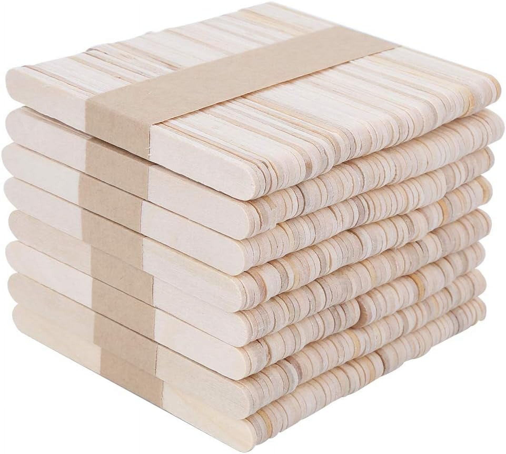 400PCS Wooden Ice Cream Sticks, Popsicle Sticks, Wood Craft Sticks for ...