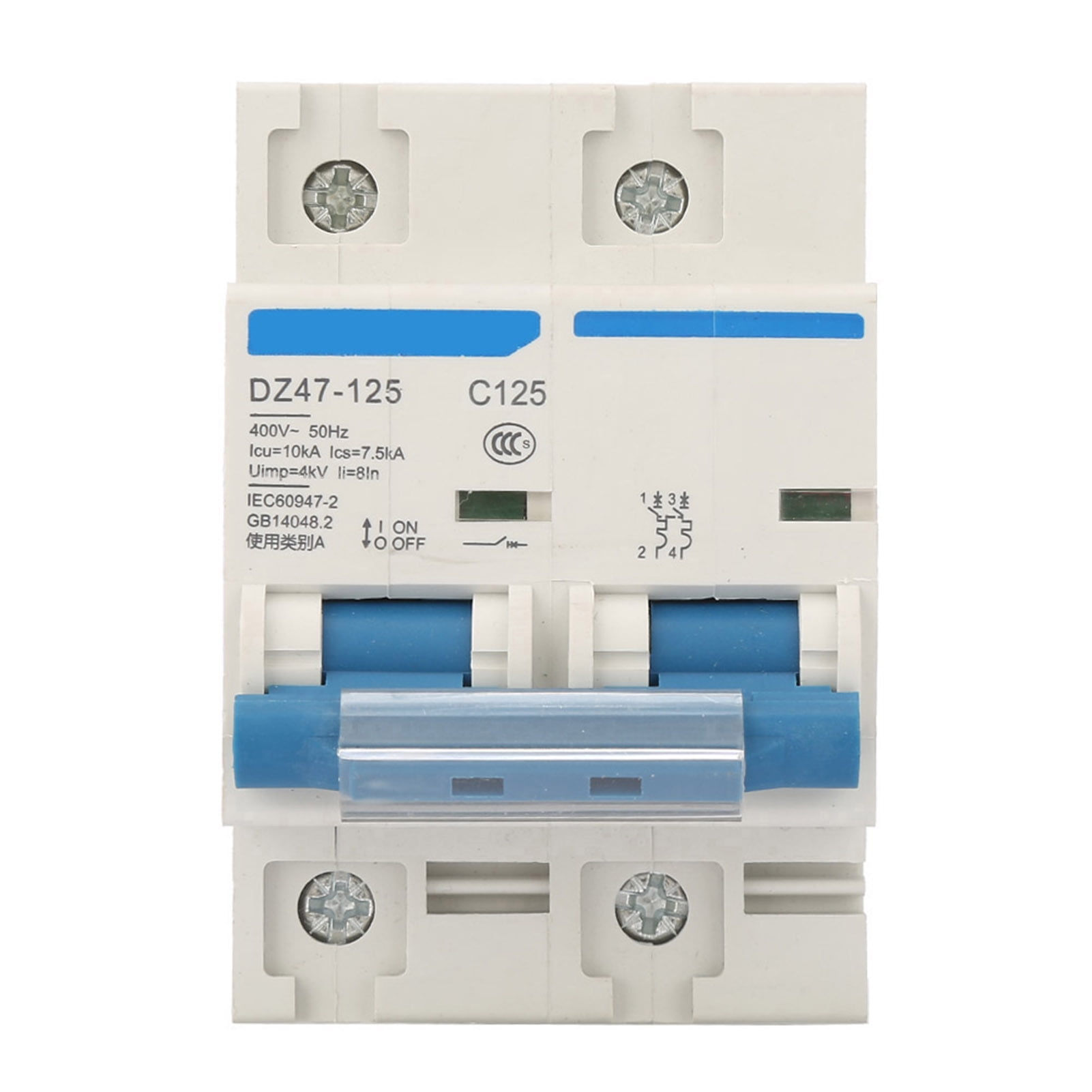 400V 80/100/125A Leakage Protection Switch DZ47-125 2P Current Miniature Circuit Breaker(125A ...