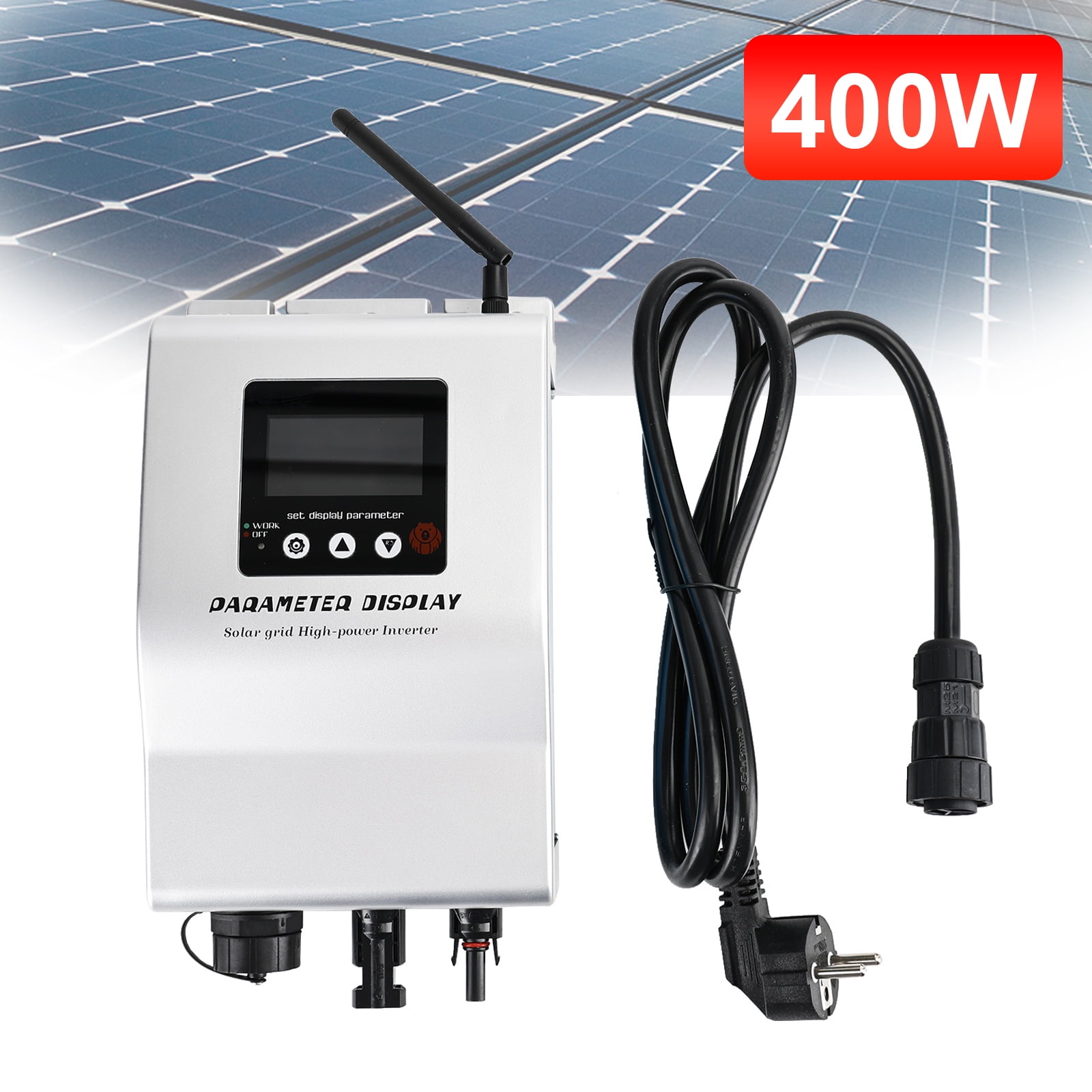 400W/120Vac IP60 Waterproof WiFi Solar Inverter Grid Tie MPPT Micro ...