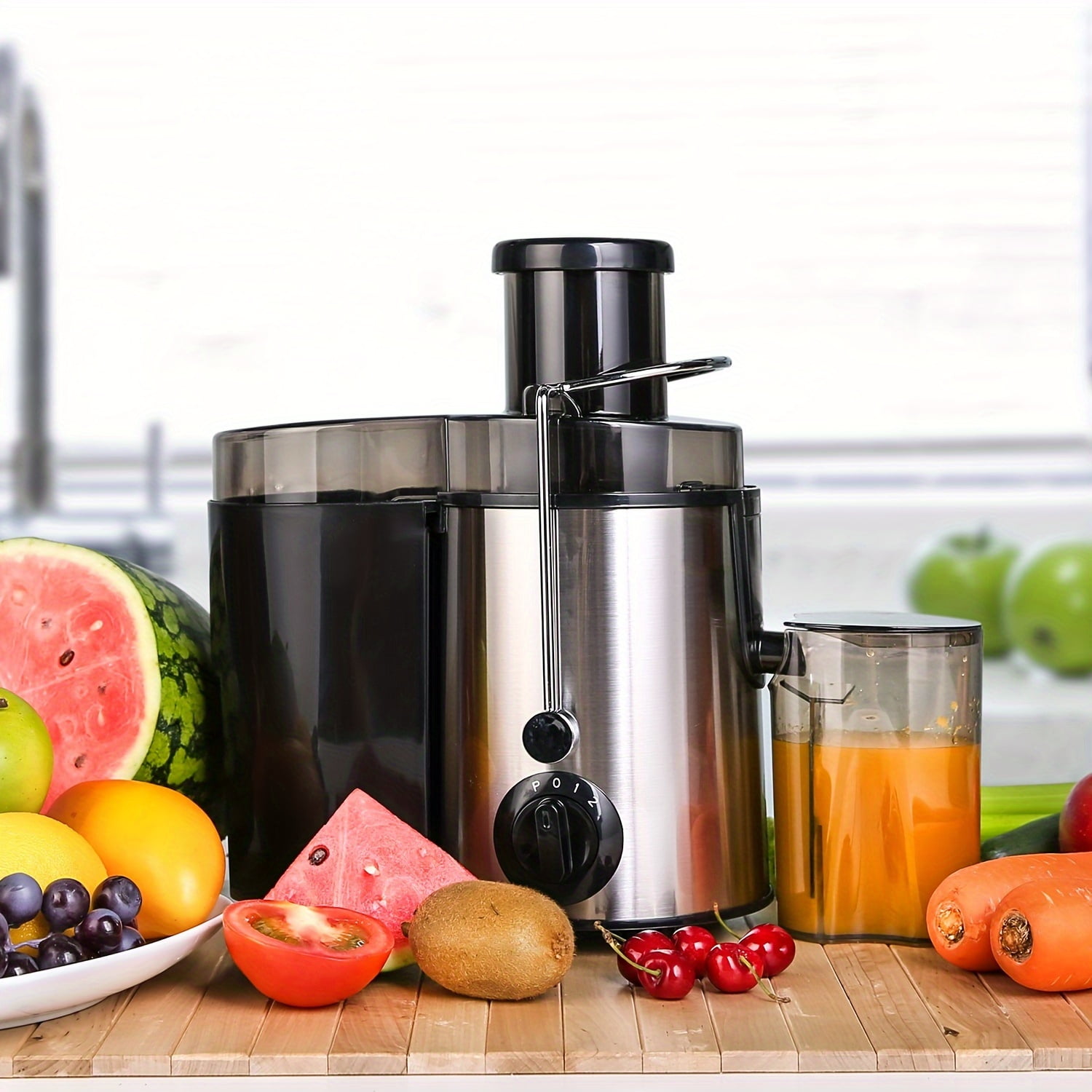 400W Centrifugal Juicer Machine - 3" Big Mouth Large Feed Chute for ...