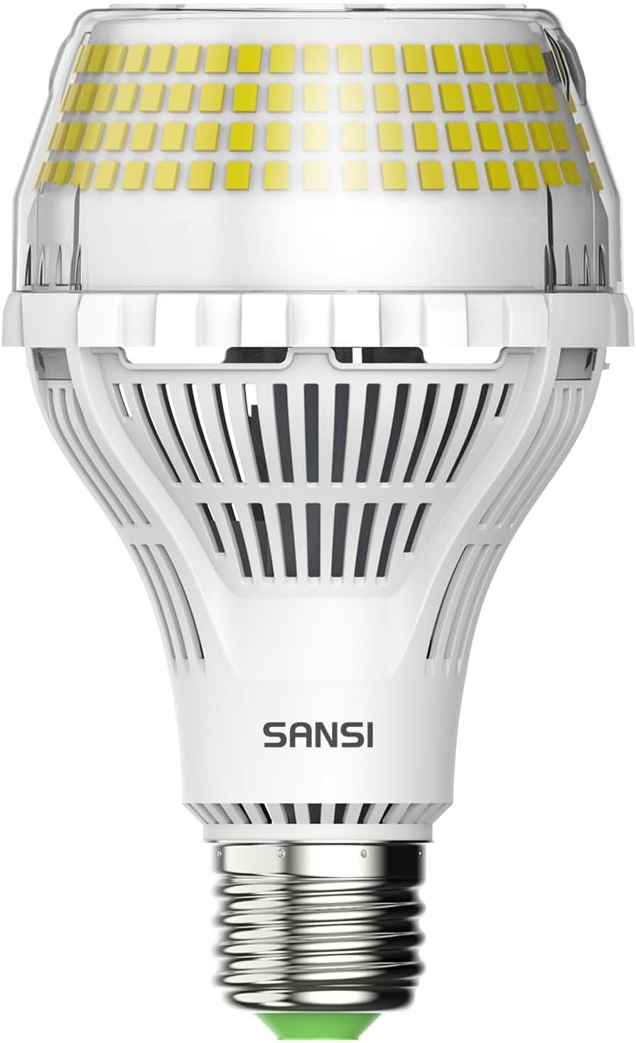 400W Equivalent 6000 Lumens Brightest LED Light Bulb, 5000K Daylight ...