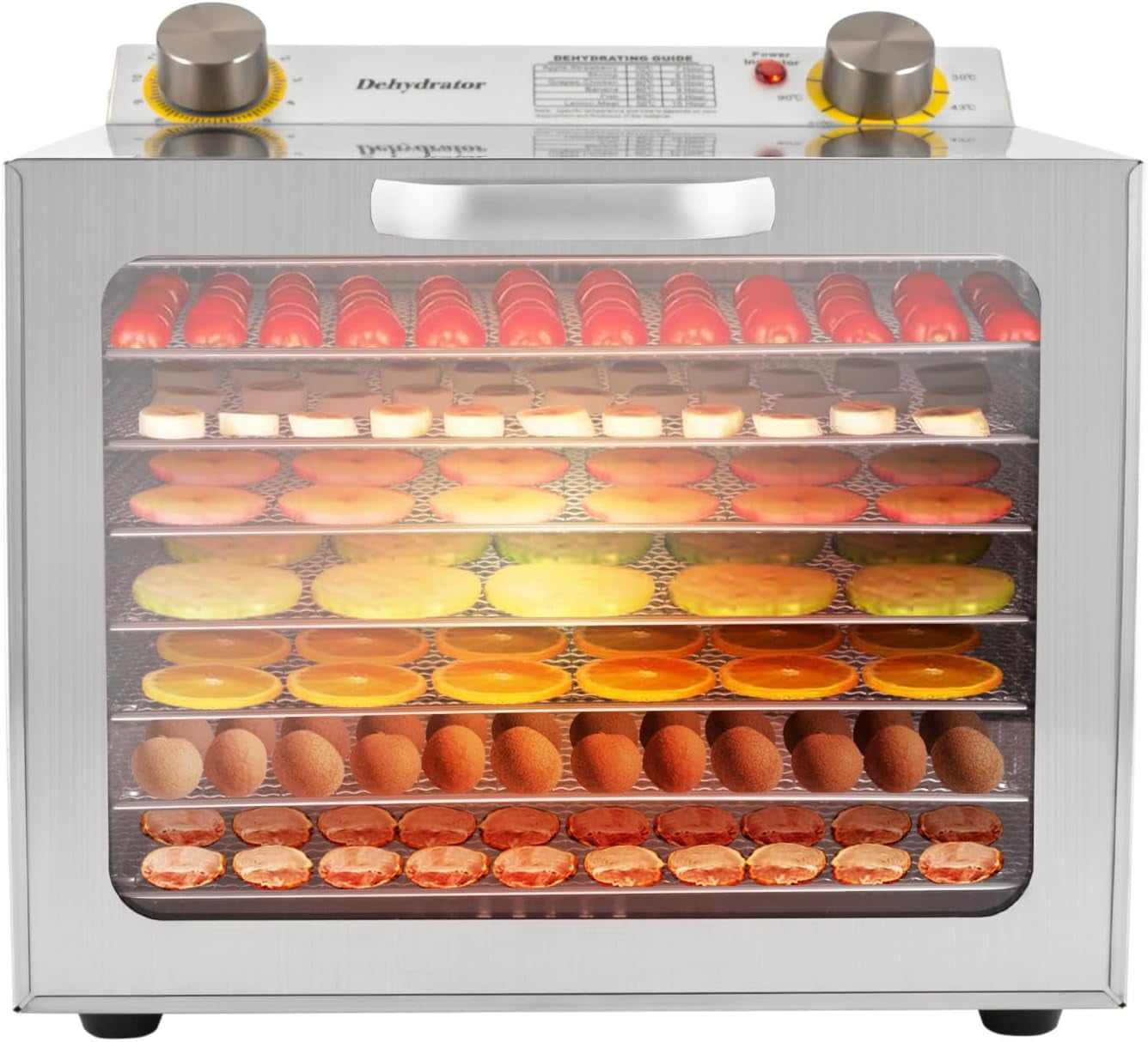 400W Food Dehydrator 6 Stainless Steel Trays Freeze Dryer Machine ...