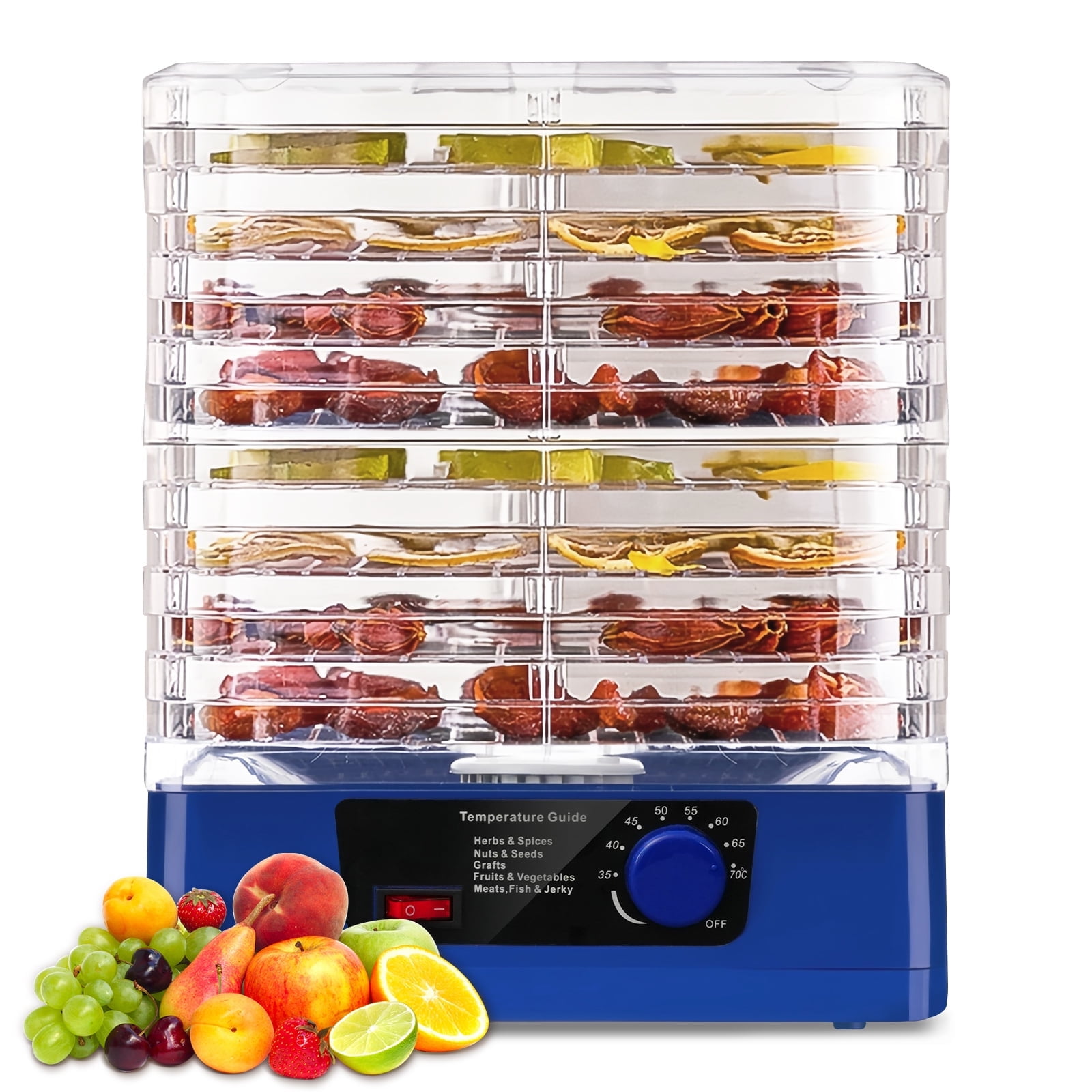 CATGOOD Food Dehydrator Machine, Jerky Dehydrator with Timer, 400W ...