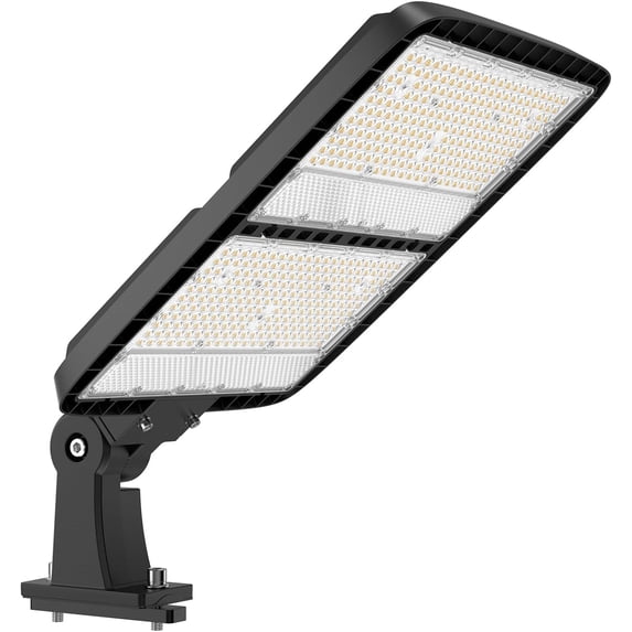 400W LED Parking Lot Light Arm Mount with Dusk to Dawn Photocell 110V ...