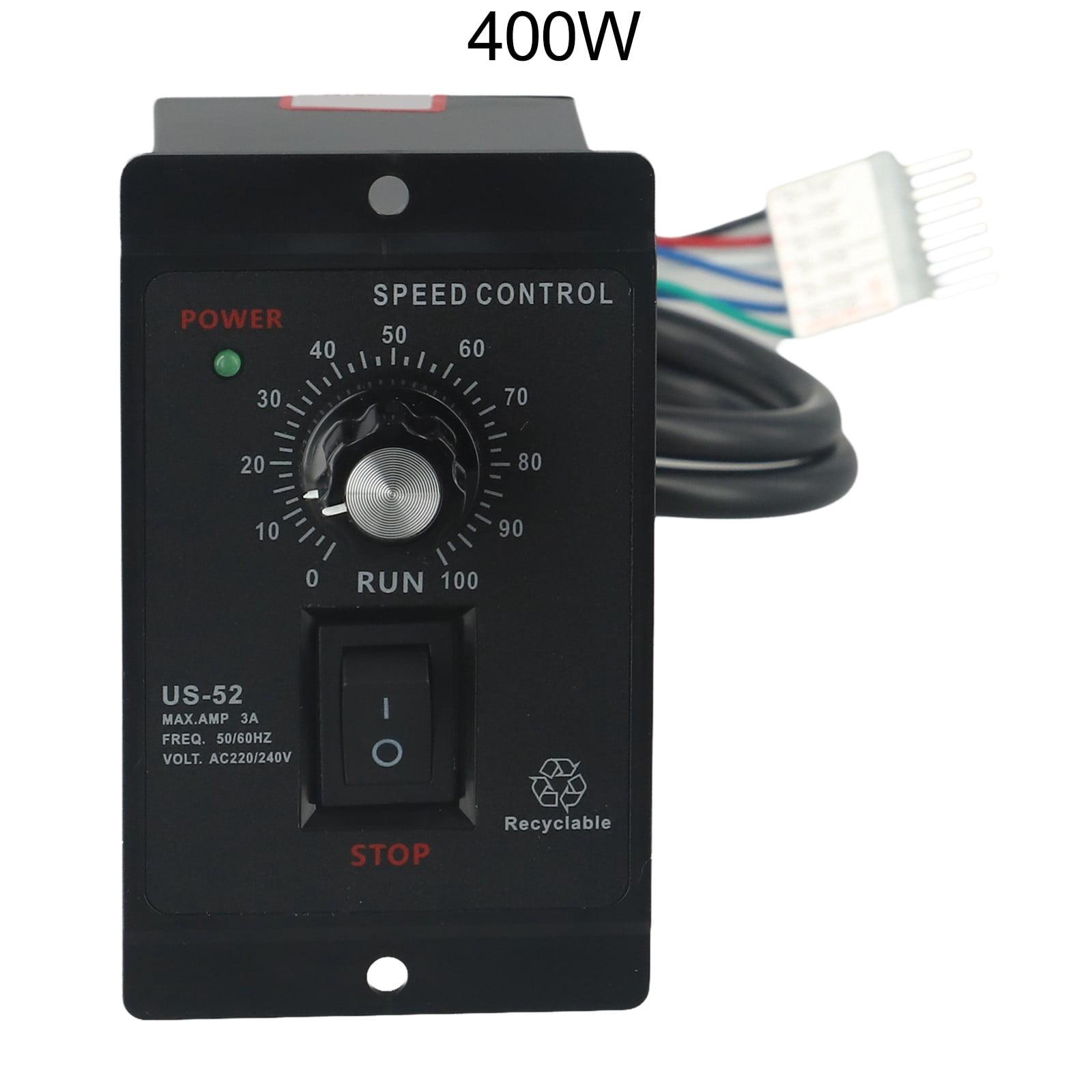 400W Motor Speed Controller Forward Reverse Adjustable Motor Controller ...