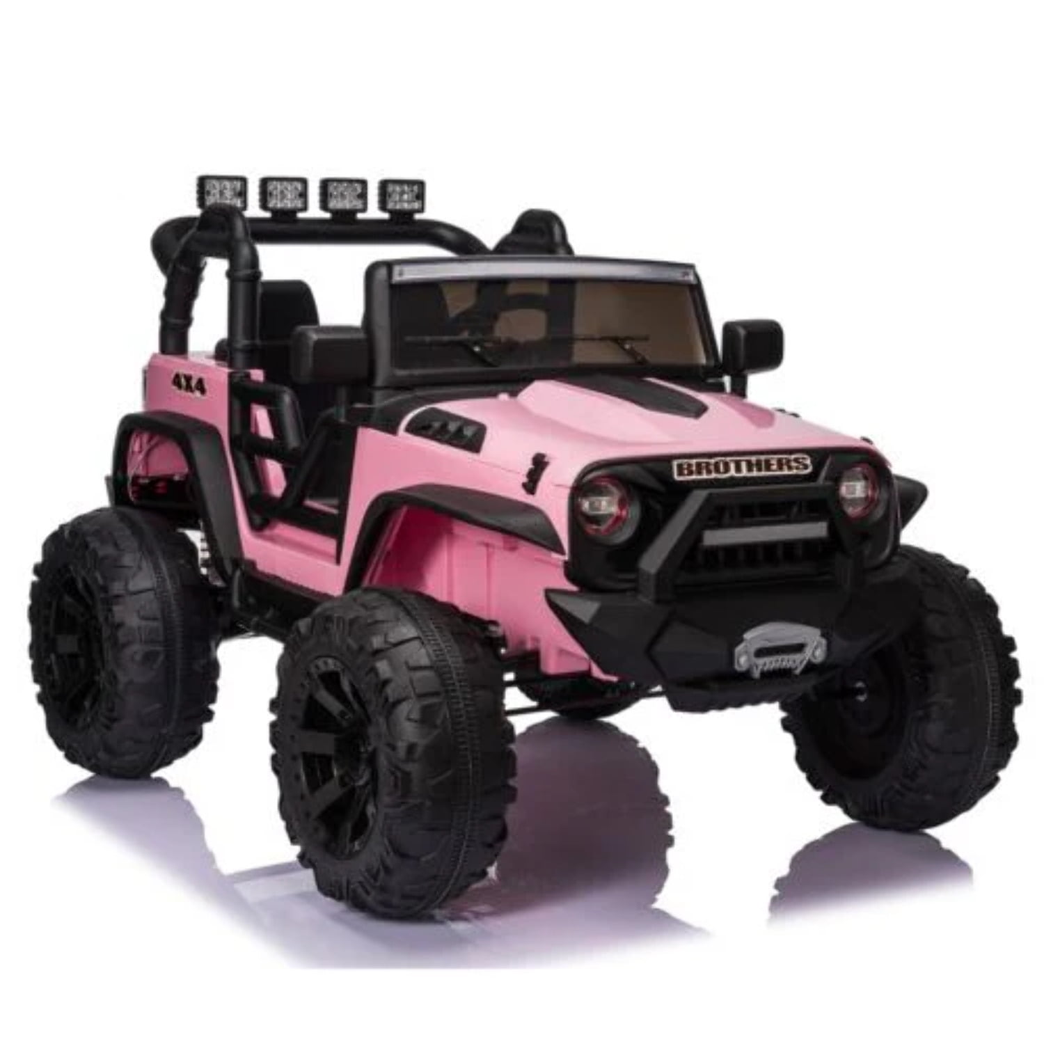400W Pink Remote Control Ride-On Truck for Kids - Electric Power Wheels ...
