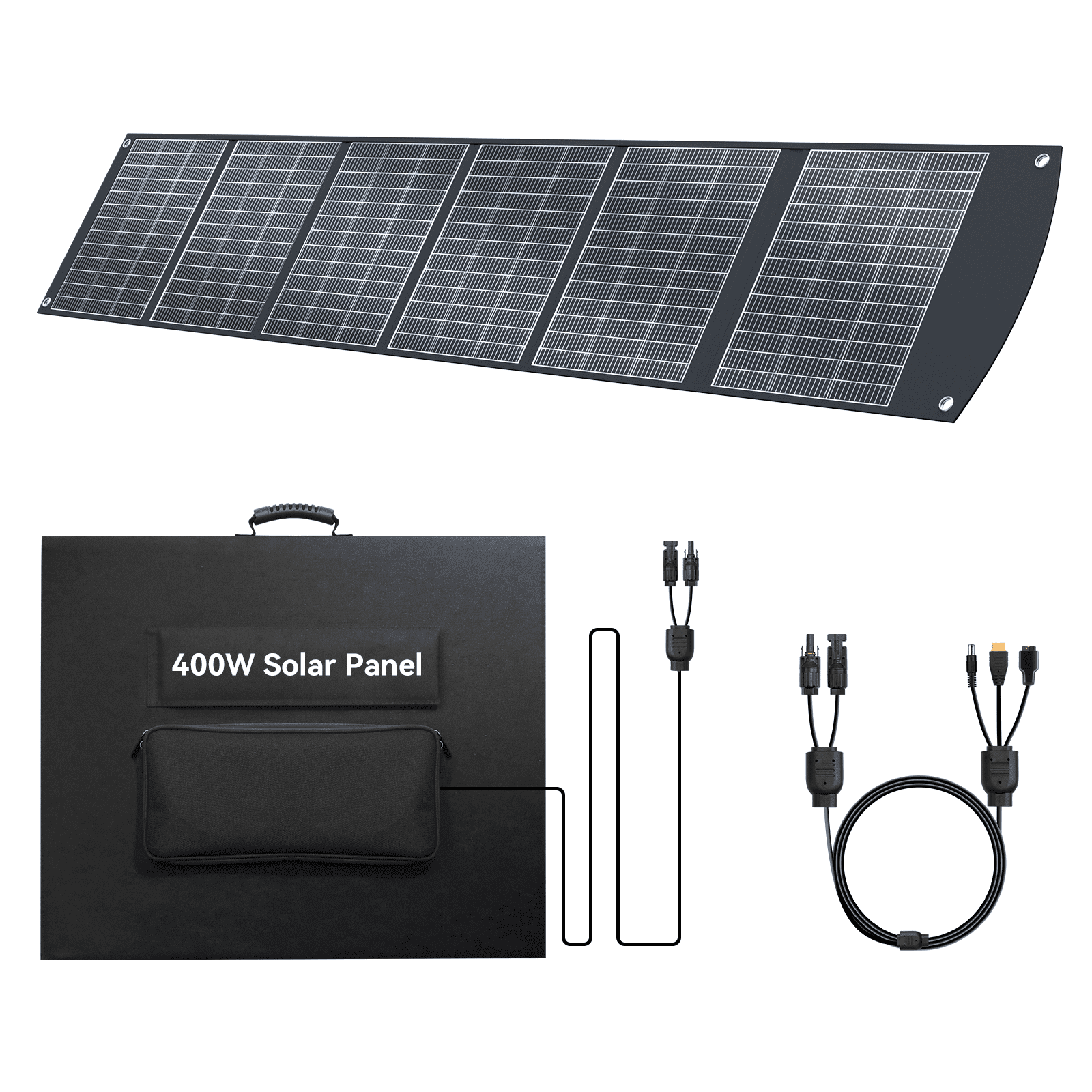 400W Portable Solar Panel for Most Power Stations, Foldable ...