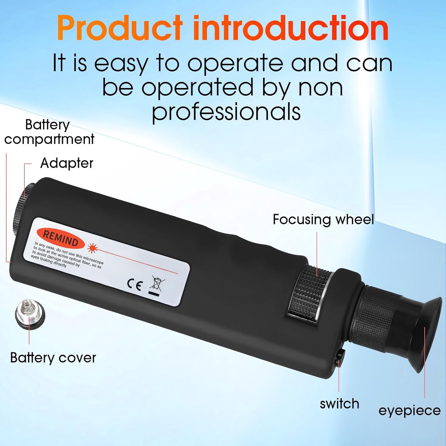 400X Fiber Optic Inspection Microscope Cable SC ST LC Interface End ...