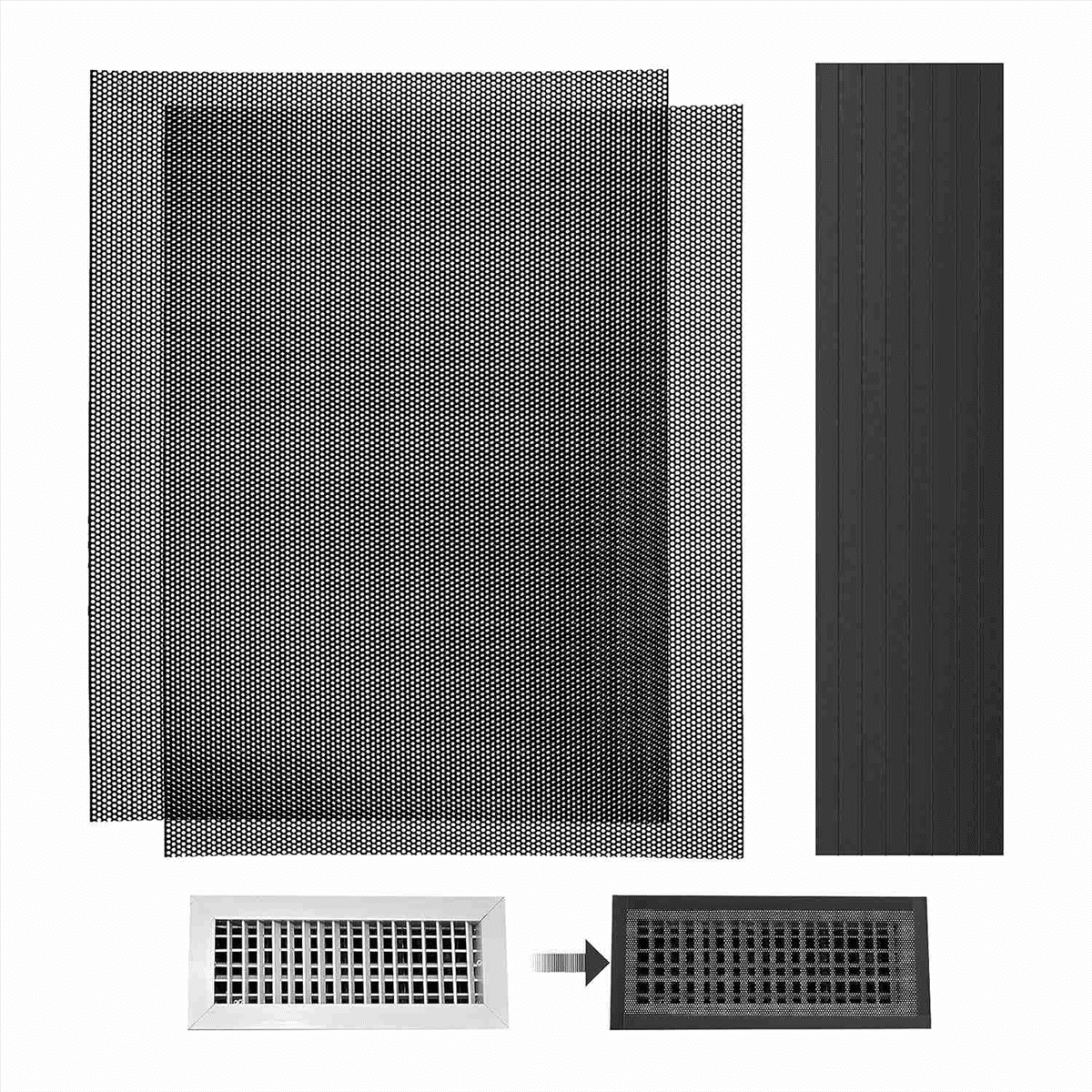 400X300mm DIY Floor Register Vent Cover, 2Pack PVC Magnetic Vent Cover ...