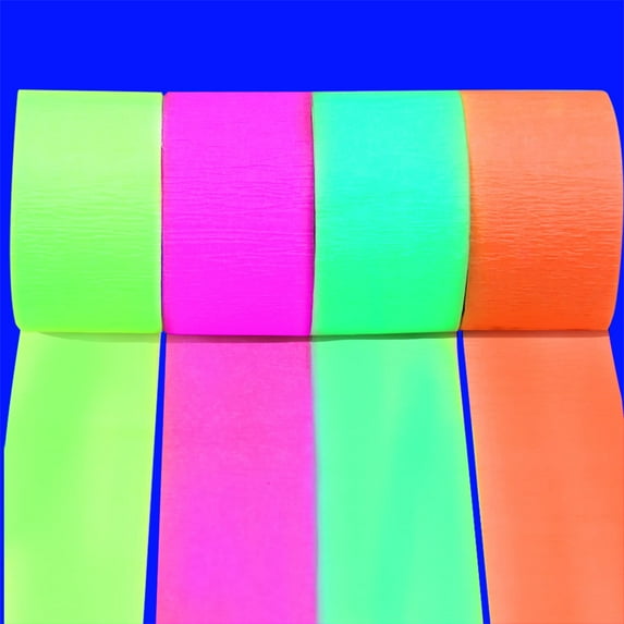 400feet Glow in The Dark Crepe Paper Streamers Party Supplies and ...