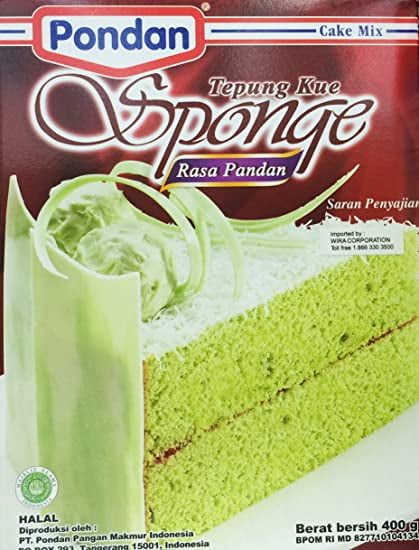 400g Pondan Cake Mix Tepung Kue Sponge Rasa Pandan (Pack of 1 ...