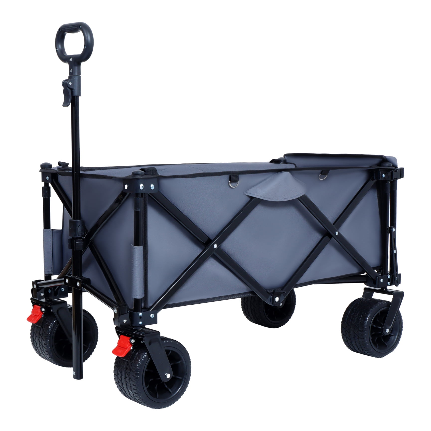 400lbs Capacity Collapsible Foldable Wagon Cart, Extra Long Extender ...