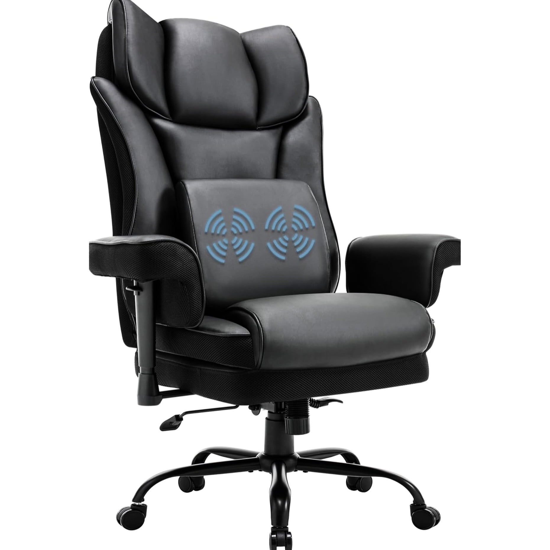 400lbs Executive Desk Chair | Height & Angle Adjustable, Lumbar Massage ...