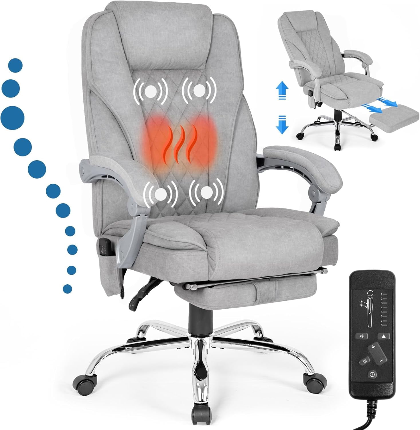 400lbs Executive Office Chair with Ergonomic Design and Reclining ...