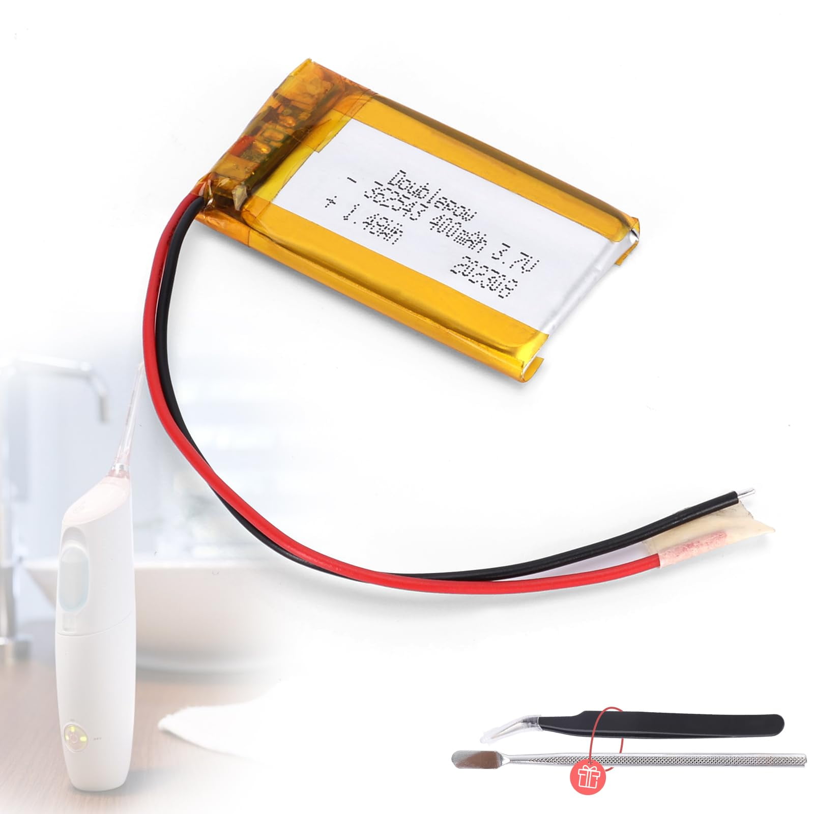 400mAh Power Flosser Battery DHF10 Compatible with Philips Sonicare ...