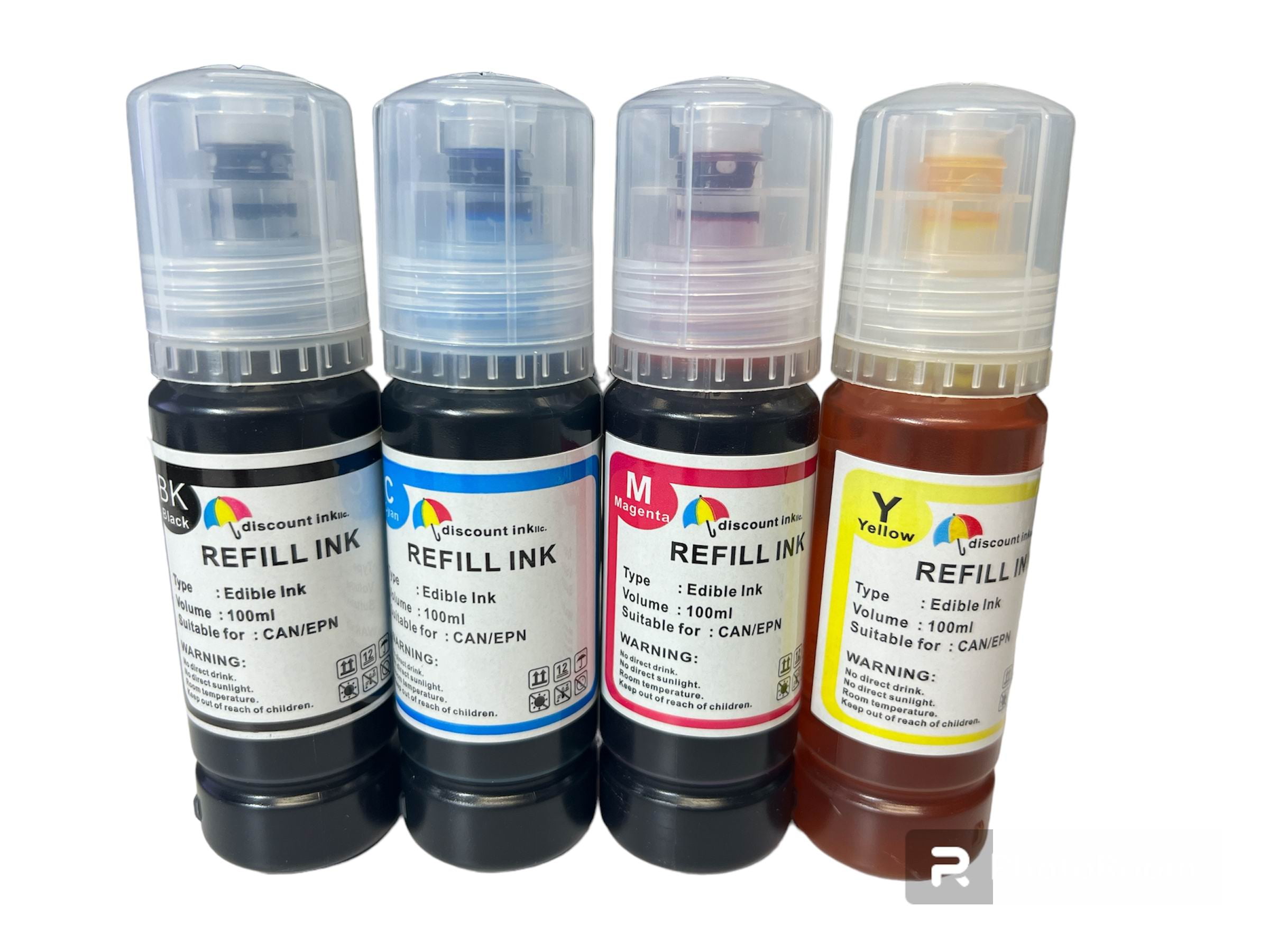 400ml Edible Ink For Epson 522 502 EcoTank Ink Bottles ET-4800 ET-1110 ...