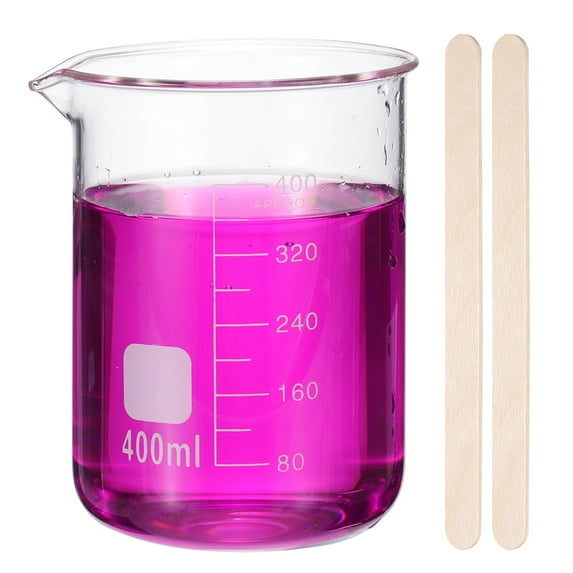 400ml Glass Beaker, Measuring Glass Beaker Graduated Borosilicate Lab ...