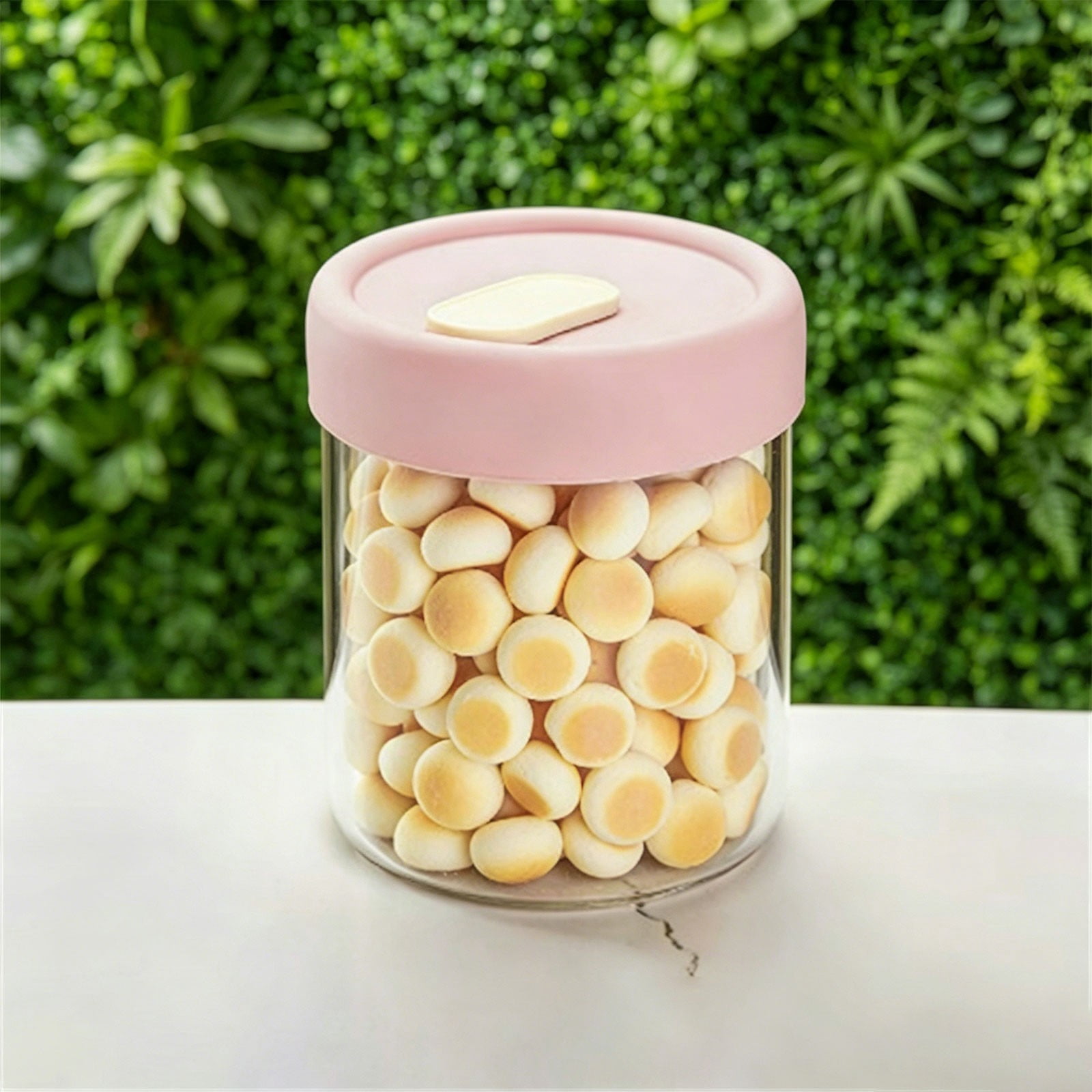 400ml High Borosilicate Glass Storage Jar, Airtight Food Grade Jar with ...