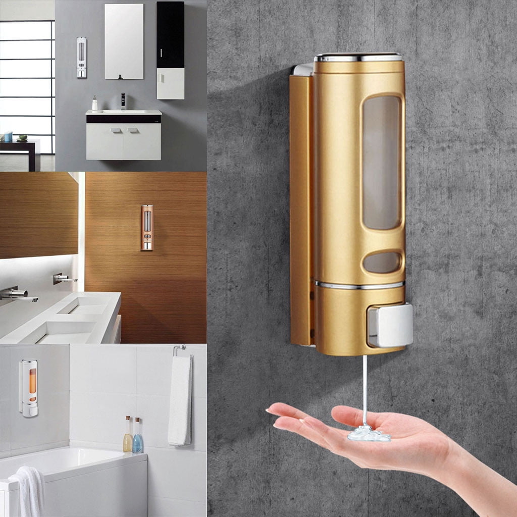 400ml Soap Dispenser for Home Bathroom, Wall Mount Liquid Shampoo ...