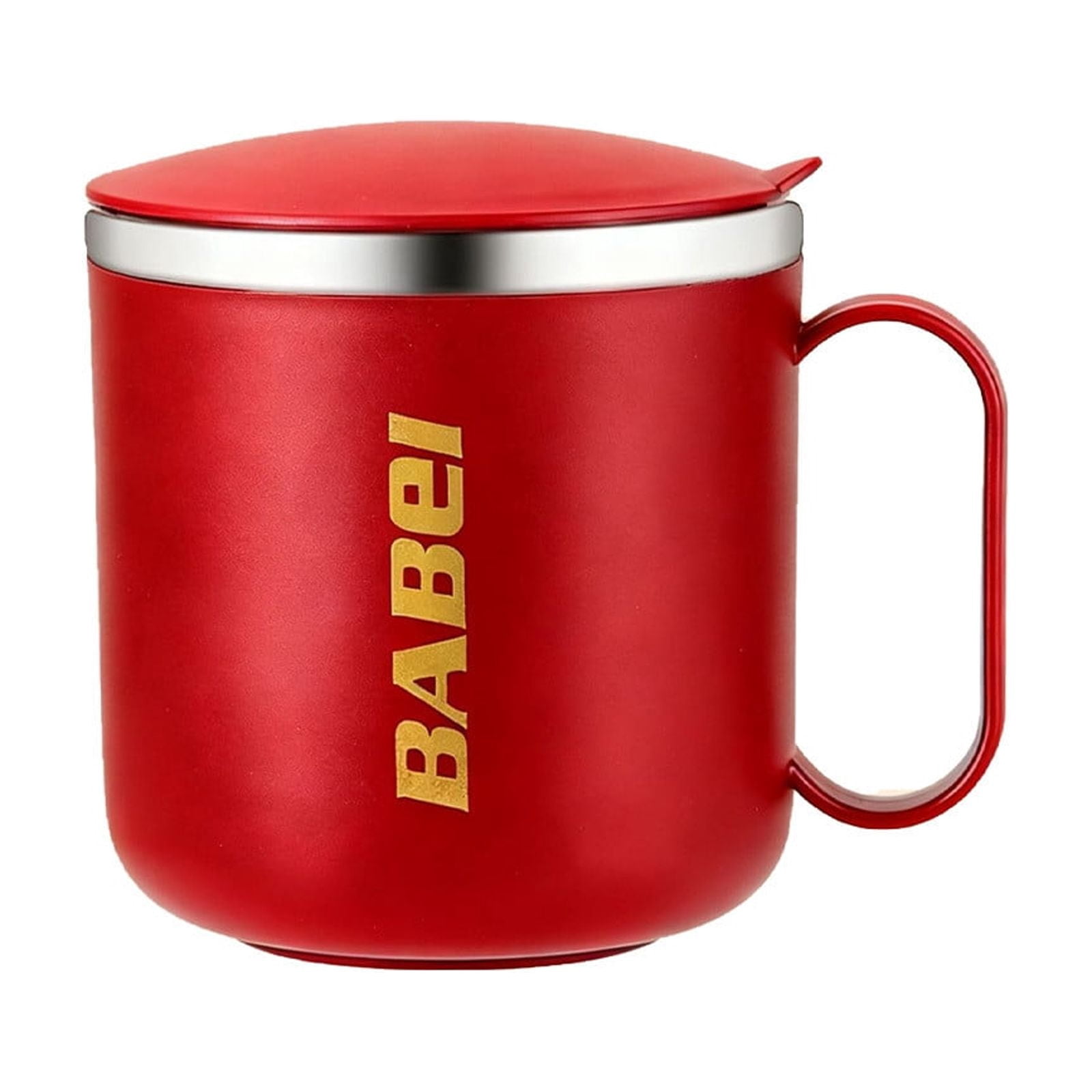 400ml Stainless Steel Mug Insulated Tea Cup With Lid And Handle ...