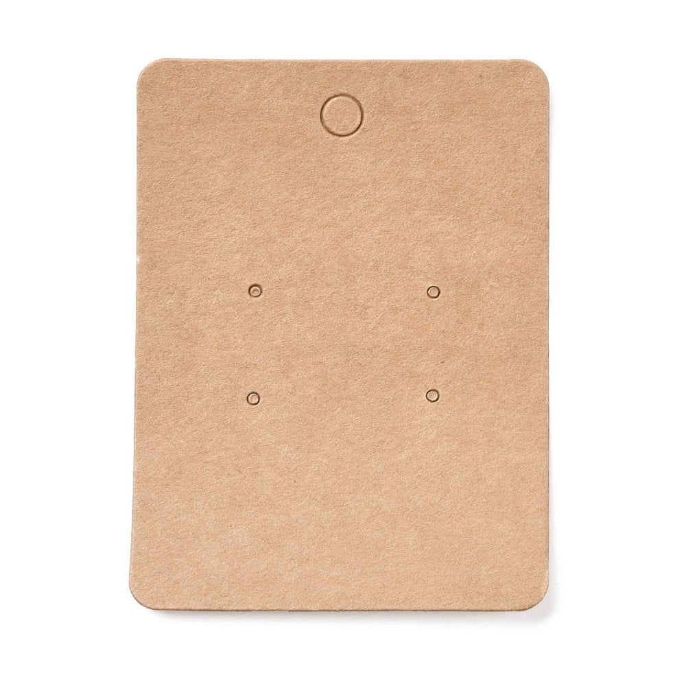 400pc Blank Kraft Paper Earring Display Cards Rectangle BurlyWood 7.8x5 ...