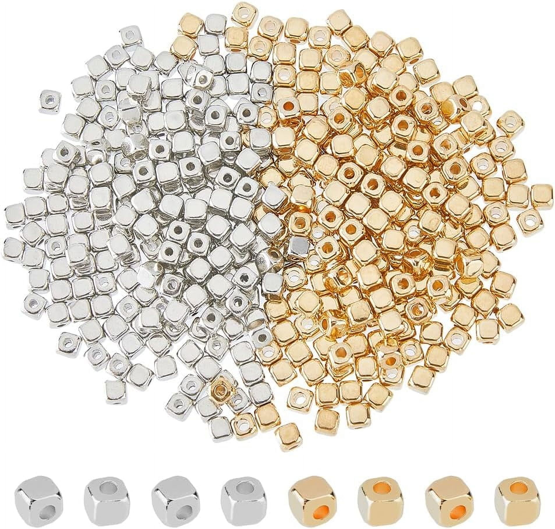 400pcs 2 colors Plastic Beads Square Mixed color 4x4x4mm Hole: 1.8mm ...