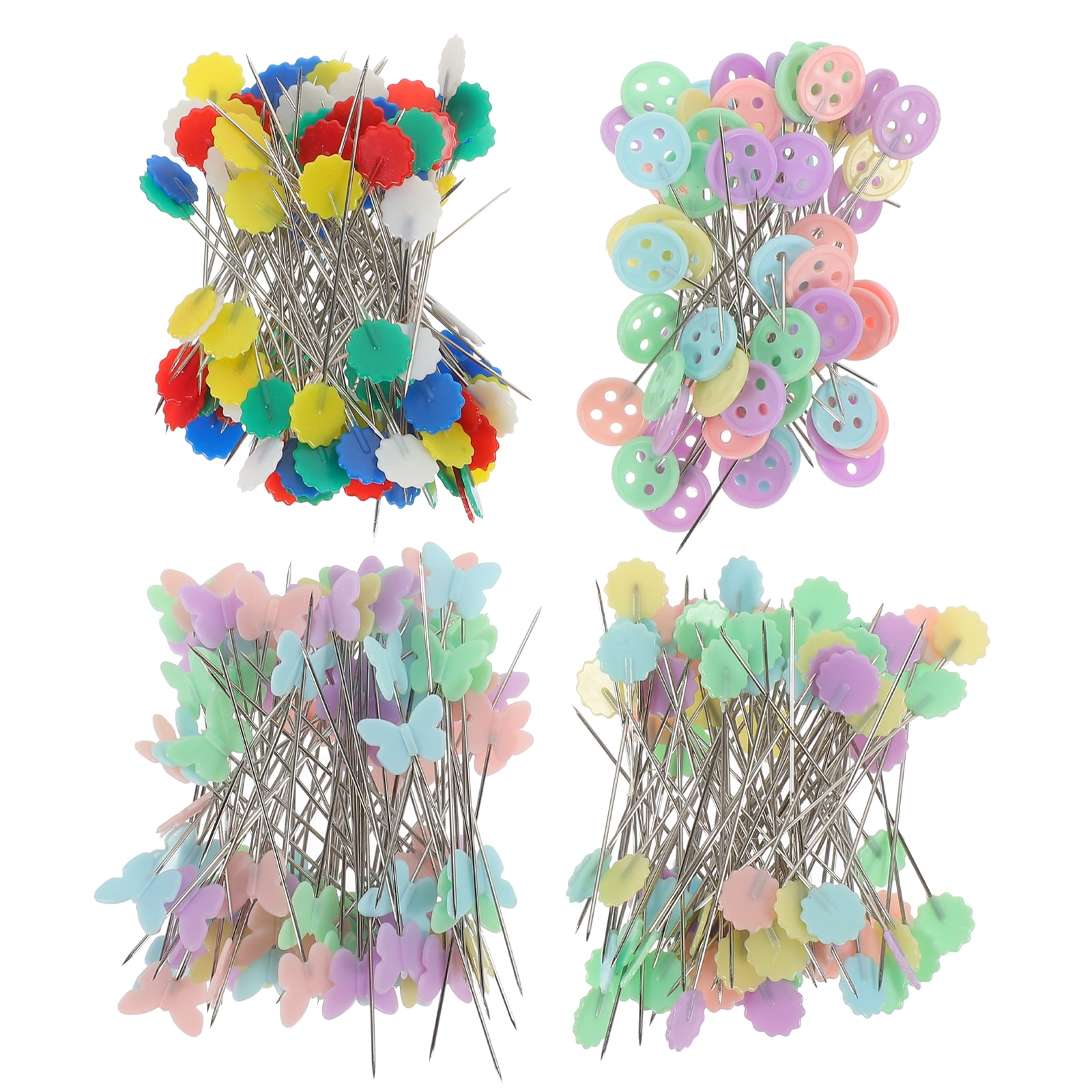 400pcs Creative Flat Head Straight Pins Needle Straight Quilting ...