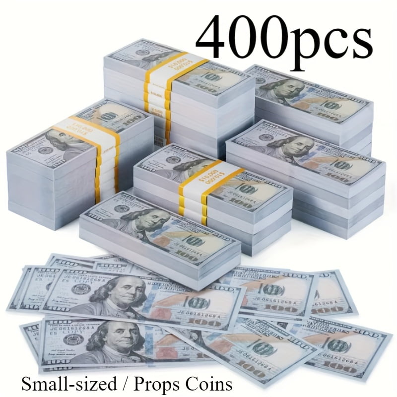 400pcs Fake Money Props 4.5-Inch Mini Dollar Bills for Parties ...