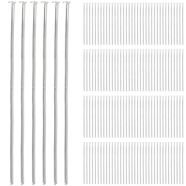 400pcs Flat Head Pins Metal End Head Pins Jewelry Beading Dangle ...