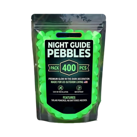 400pcs Night Guide Pebbles Glow in the Dark Stones for Outdoor Garden ...