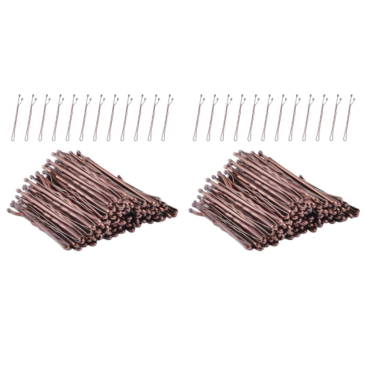 400pcs Pin U Hairgrip Fashion Clips All Shaped Kit Bun Simple Brown and ...