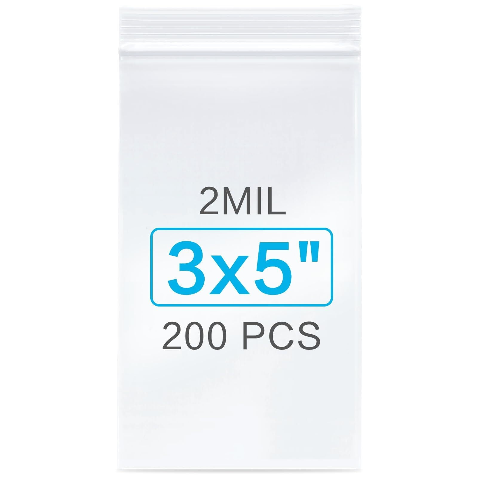 400pcs Plastic Bags, 3 x 4 inch 2 mil Jewelry Bags, Clear Small Zip Bag ...